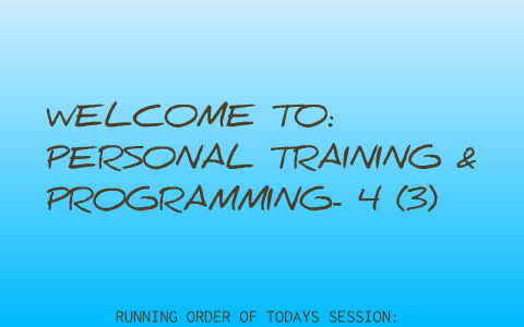 PERSONAL TRAINING & PROGRAMMING 3- STRENGTH & PLYOMETRICS by Jonathan ...