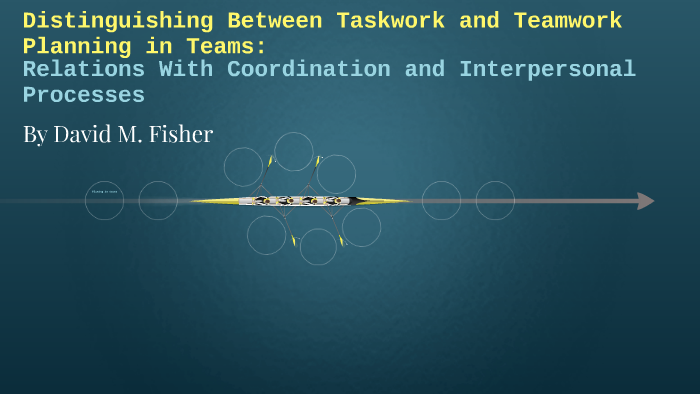 Distinguishing Between Taskwork and Teamwork Planning in Tea by hen lan ...