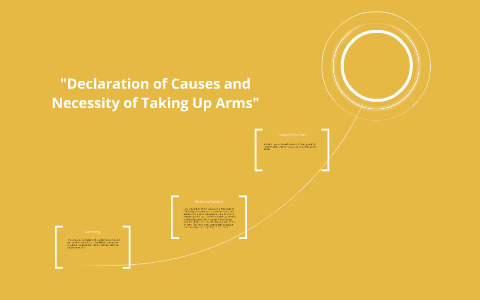 "Declaration of Causes and Necessity of Taking Up Arms" by on Prezi