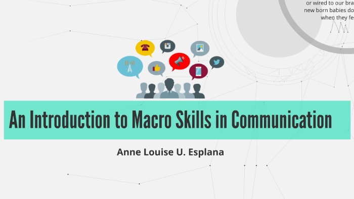 An Introduction to Macro Skills in Communication by Jam Jumawan on Prezi