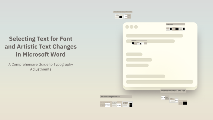 Selecting Text for Font and Artistic Text Changes in Microsoft Word by ...