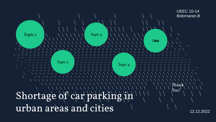 A shortage of car parking in urban areas and cities by Bolornaran ...