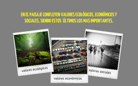 En el paisaje confluyen valores ecológicos, económicos y sociales ...