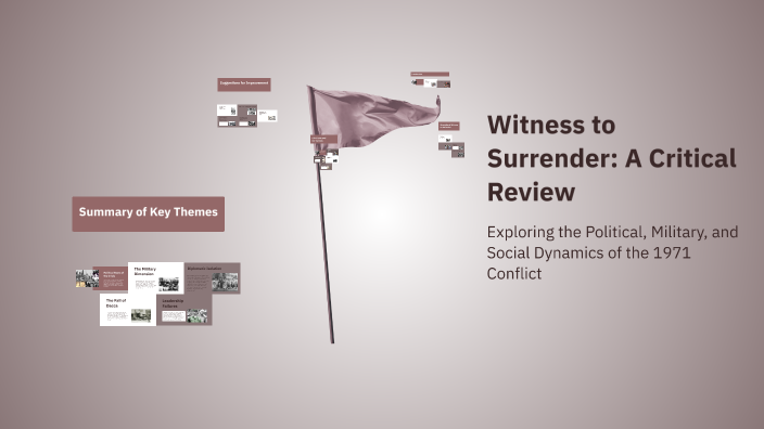 Witness to Surrender: A Critical Review by Rezwanul Islam on Prezi