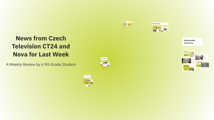 News from Czech Television CT24 and Nova for Last Week by Jonas ...