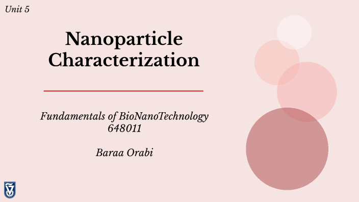 Nanoparticle Characterization by Baraa or on Prezi