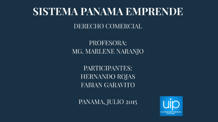 SISTEMA PANAMA EMPRENDE by Fabian Garavito on Prezi