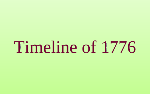 Timeline of 1776 By Ali Barron by Ali Barron on Prezi