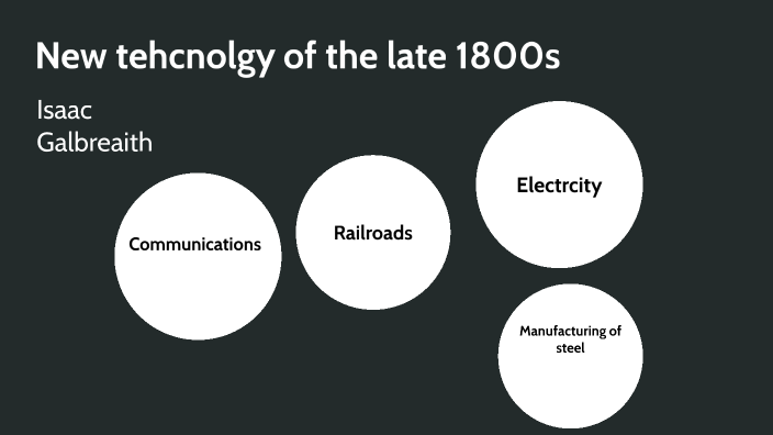 New technology of the late 1800s by Isaac Galbreaith on Prezi