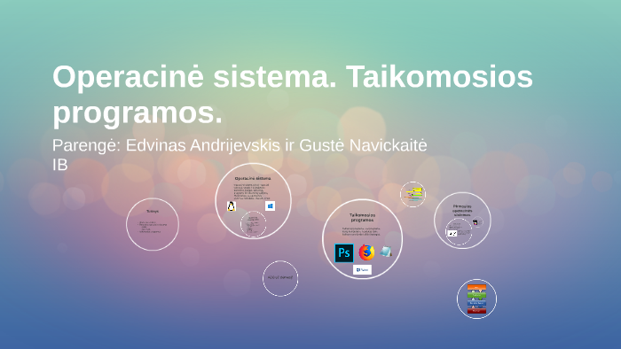 Programinė įranga. Operacinė sistema. Taikomosios programos. by Edwinas ...