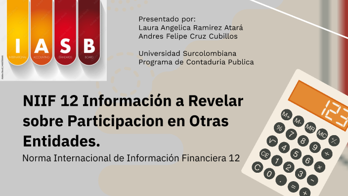 NIIF 12 Información a Revelar sobre Participaciones en Otras Entidades ...