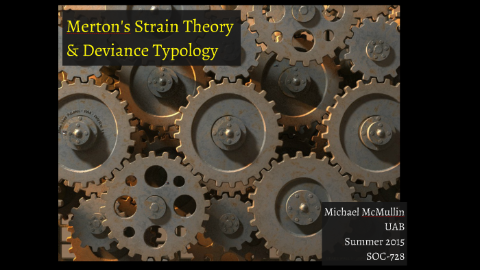 Merton's Theory of Deviance by Michael McMullin on Prezi