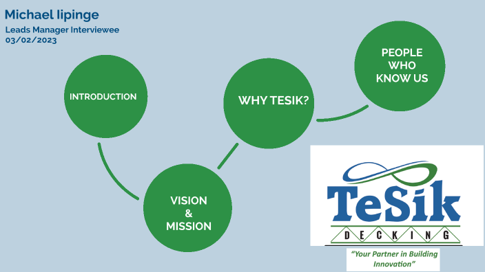 Leads Manager - TeSik Decking CC (Interview) by Ruusa Uukongo on Prezi