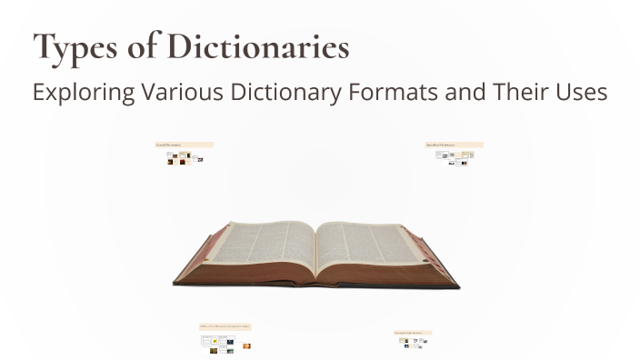 Types of Dictionaries by on Prezi