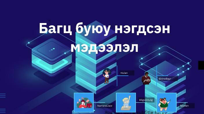 Bagts buyu negdsen medeelel by hulan erdenebat on Prezi
