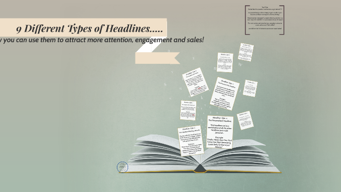9 Different Types of Headlines..... by Chase Green on Prezi