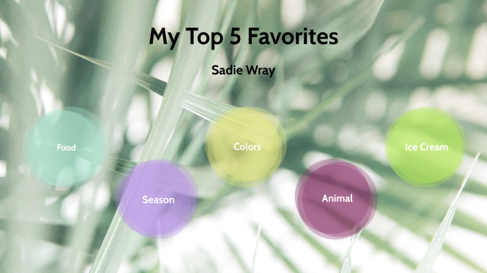 My Top 5 Favorites by Sadie Wray on Prezi