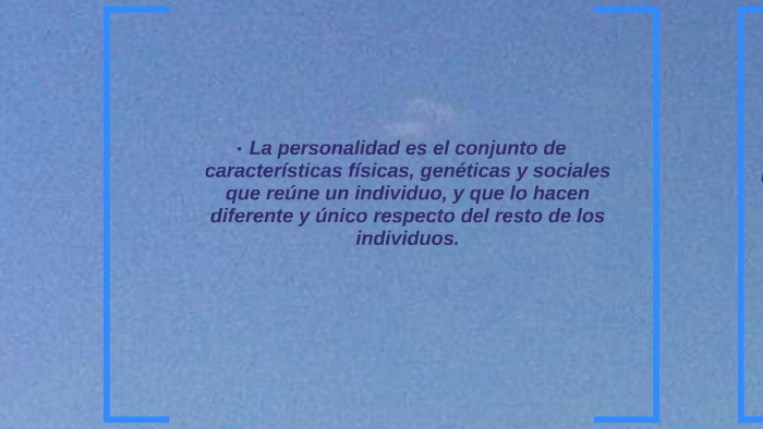 La personalidad es el conjunto de características físicas, g by Martha ...