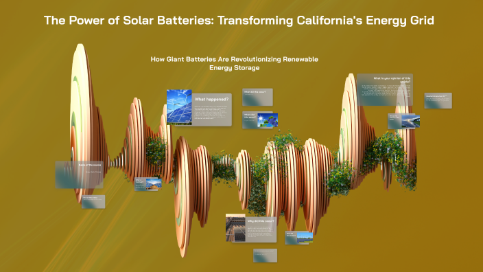 The Power of Solar Batteries: Transforming California's Energy Grid by Girik Bandha on Prezi