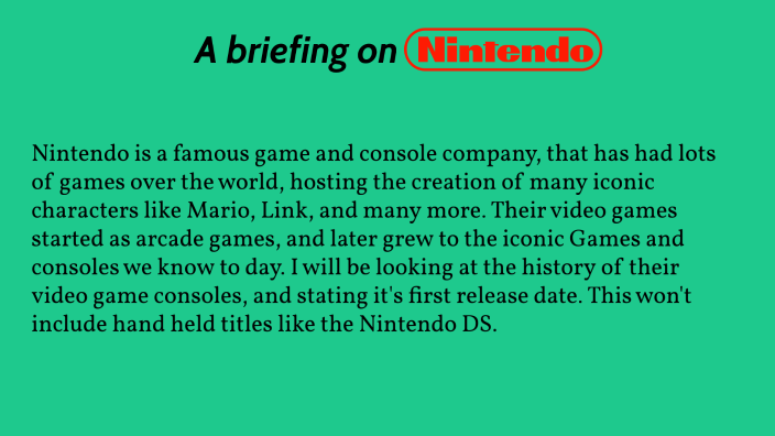Nintendo consoles timeline by Jakob Pace on Prezi