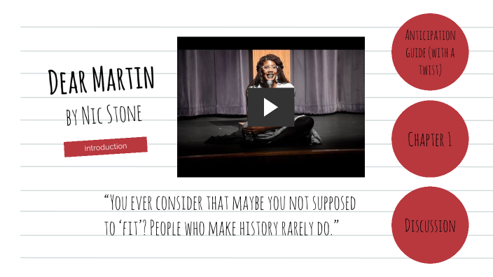 Dear Martin Unit Intro by Skye Huff on Prezi