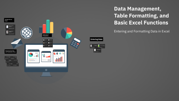Data Management, Table Formatting, and Basic Excel Functions by saeed ...