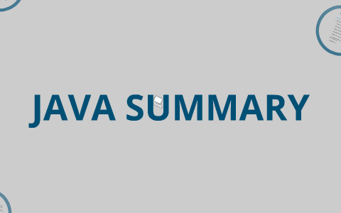 Java Summary by Fran Pardillo