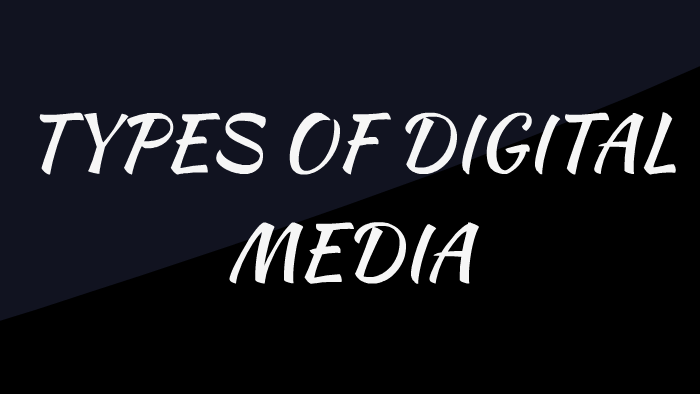 Types of Digital Media by Anindya Sarker