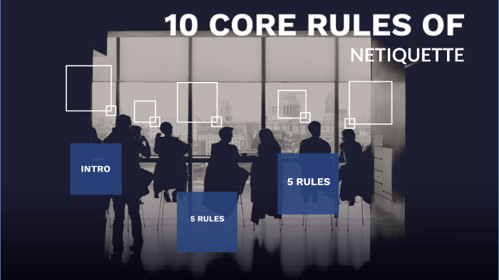 10 CORE RULES OF NETIQUETTE by Andrea Mandap on Prezi