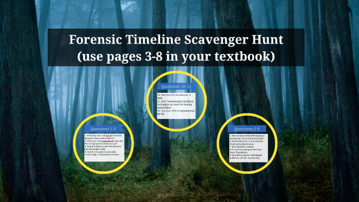 Forensic Timeline Scavenger Hunt by Lindsay Sullivan on Prezi