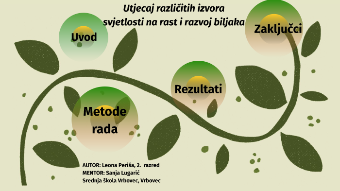 UTJECAJ RAZLIČITIH VRTSA SVJETLOSTI NA RAST I RAZVOJ BILJAKA by Leona ...