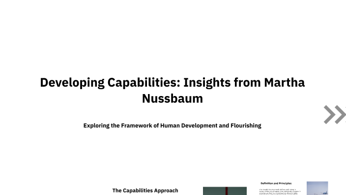 Developing Capabilities: Insights from Martha Nussbaum by Yesenia ...