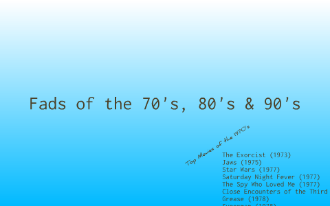 Fads of the 70's, 80's & 90's by Megan Forbes on Prezi