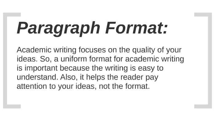 Academic Paragraph Format by Prita Bytyqi on Prezi