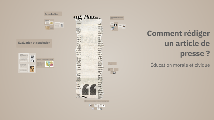 Comment rédiger un article de presse ? by sophie Dumont on Prezi