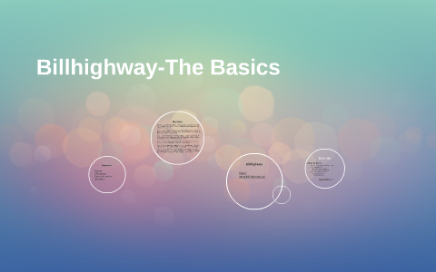 Billhighway-The Basics by Jamie Hoffman