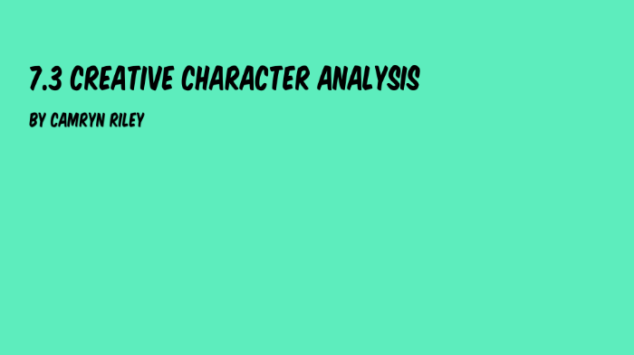 7.3 Creative Character Analysis by Camryn Riley on Prezi