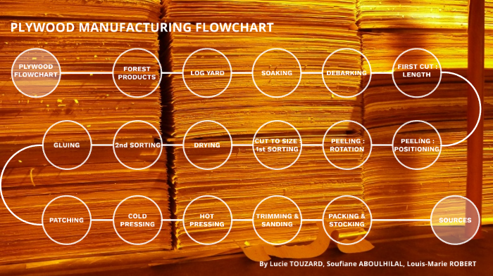 Plywood manufacturing flowchart by Louis-Marie ROBERT on Prezi