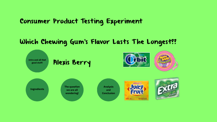 Consumer Product Testing Experiment Which Chewing Gum’s Flavor Lasts ...