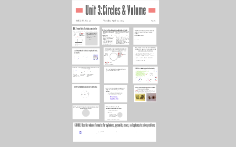 Unit 3: Circles and Volume by jonathan cutshall