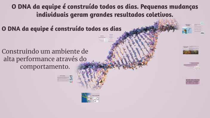 O DNA da equipe é construído todos os dias by PATRICIA DA DIAS on Prezi