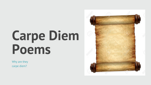 Carpe Diem Poems by Ethan Lynch on Prezi Design