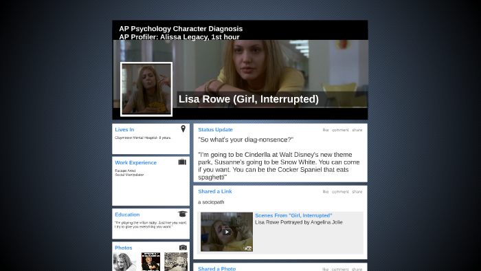 AP Psychology Character Diagnosis Project by Alissa Legacy on Prezi