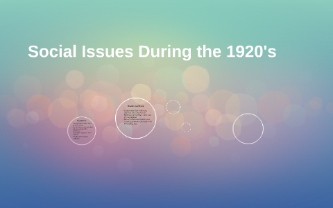 Social Issues During the 1920's by Group Four on Prezi