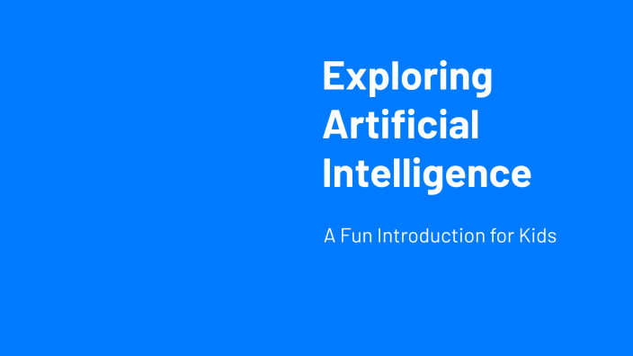 Introduction to Artificial Intelligence for Kids by Muhammad Hassan on ...