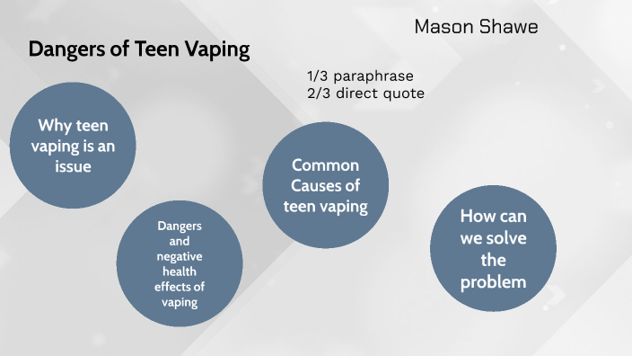 Dangers of Teen Vaping by Mason Shawe on Prezi