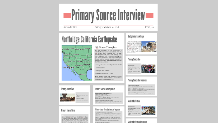 Primary Source Interview by Amanda Rice on Prezi