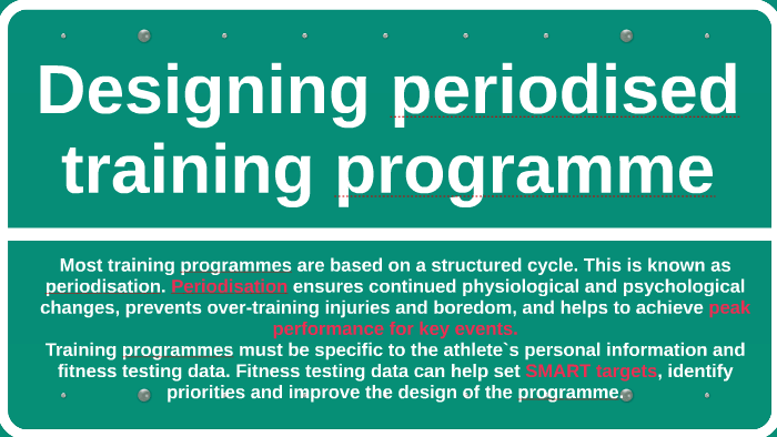 Designing periodised training programme by Piotr Malecki on Prezi
