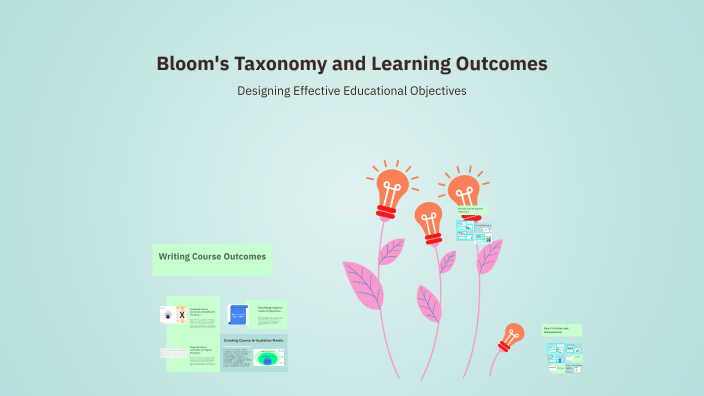 Bloom's Taxonomy and Learning Outcomes by Dr. Madhulita on Prezi