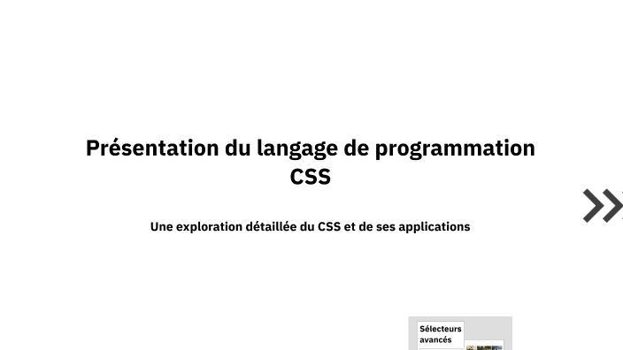 Présentation du langage de programmation CSS by Oussaho Balima on Prezi
